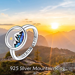 AOBOCO Mustard Seed Ring for Women 925 Sterling Silver Mountain Faith Ring Christian Mustard Jewelry Mothers Day Birthday Gifts for Mom (Mustard Seed Ring)