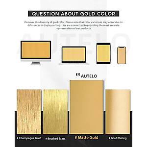 AUTELO Gold Pendant Light Fixtures - Crystal Modern Pendant Lights in Brushed Gold Metal Finish, Pendant Lights Kitchen Island for Dining Room, Bedroom, Hallway, H3878 BG