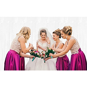 White Foil Fringe Curtain, 2PCS 3.28FT x 8.2FT Metallic Tinsel Door Curtains Photo Booth Backdrop for Wedding Birthday Bridal Shower Baby Shower Bachelorette Christmas Party Decorations