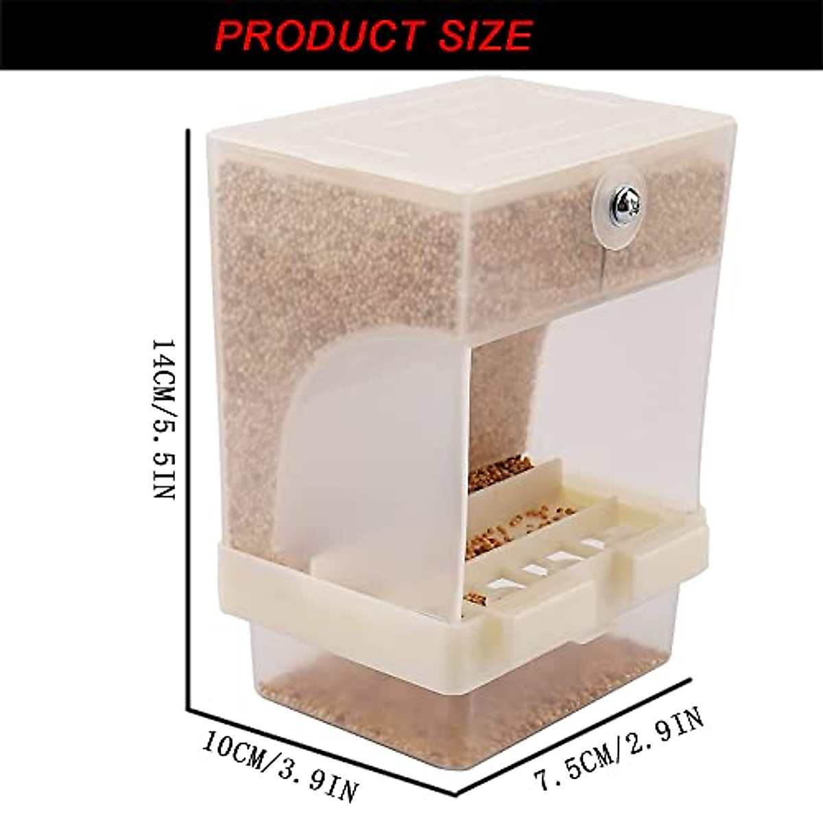 Fallaloe Automatic Bird Feeder - No-Mess Bird Feeder,Parrot Feeding cage Accessories,Suitable for Small and Medium Parrotsand Birds Seed Feeder for(1pcs)