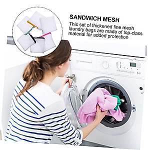 BUGUUYO 6pcs Laundry Bag Mini Washing Machine Bra Underwear Washing Bag Wash Bag Delicates Bag for Washing Machine Laundry Pouch Travel Special Bag Sandwich Mesh Multifunction