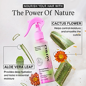 Eva NYC Bounce Back Curl Reviving Hair Mist, Hydrating Refresher with Aloe, GMO-Free Curly Hair Texture Spray, 5.4 fl oz