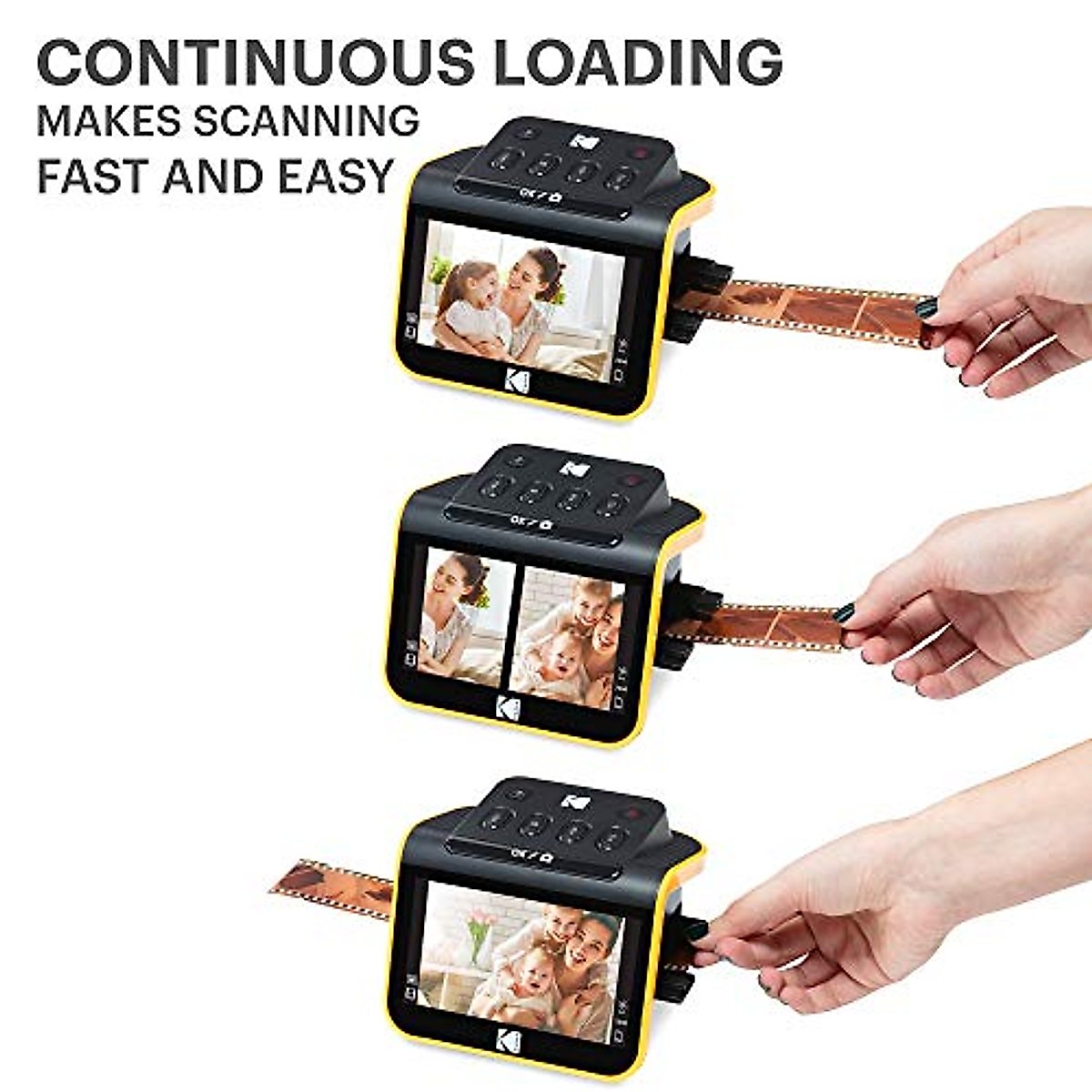 KODAK Slide N SCAN Film and Slide Scanner with Large 5” LCD Screen, Convert Color & B&W Negatives & Slides 35mm, 126, 110 Film Negatives & Slides to High Resolution 22MP JPEG Digital Photos