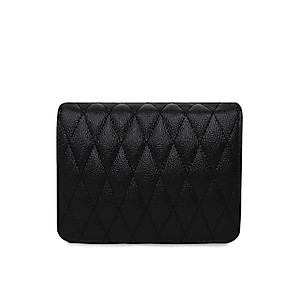 KLEIO Women's Quilted Vibrant Cross Body Sling Hand Bag For Medium Black