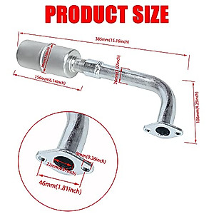 GREHUA Upgrade Header Exhaust Pipe Muffler Kit for Predator 79cc 3.0HP 98cc Coleman Powersport CT100U trail 100 CC100X CK100 SK100 Go Kart Engine Mini Bike Motor Performance Parts