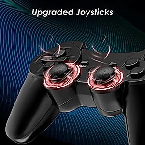 CHENGDAO Controller for PS3 Wireless Controller for Sony 2 Pack Game Controller Compatible with Playstation 3 with High-Performance Motion Sense Double Vibration and Charging Cable