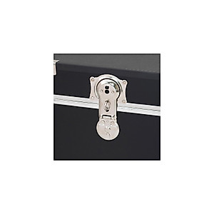 HomeStock Contemporary Chic College Dorm and Camp Storage Footlocker, Black, 30-Inch, Engineered Wooden Construction, Nickel Plated Hardware, Lockable