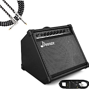 Donner Electric Drum AMP 35-Watt Electronic Drum Amplifier & Electric Instrument Cable 10 ft