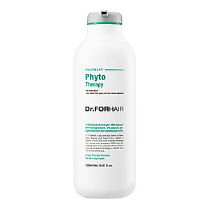 Dr.FORHAIR Phyto Therapy Shampoo 16.9 fl oz 500 ml for Sensitive Scalp pH Balanced Calming Soothing Hair Care Add Volume and Shine Treatment Paraben Silicone Sulfates Free