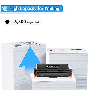 TRUE IMAGE Compatible Toner Cartridge Replacement for HP 410X CF410X CF410A 410A M477 M452 Color Pro MFP M477fdw M477fnw M452dw M477fdn M452nw M452dn M377dw Printer Ink (Black, 1-Pack)