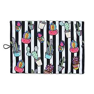 Book Sleeve Cover , Cute Cacti Pattern - Fabric Novel for Adult Books Cover for Paperback , Washable Book Protector , Padded Case for Novel 5.5 x 8.2 x 1.6