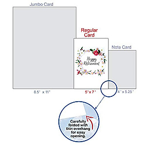 The Best Card Company - Happy Retirement Card with Envelope - Farewell Retiree Greeting - Elegant Retirement C4175CRTG