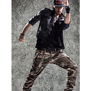 5 Pieces Chain Belt Jeans Pants Chain Pocket Waist Chain Multi-Layer Hip Hop Metal Wallet Chain for Men Women (Leaf,Silver)