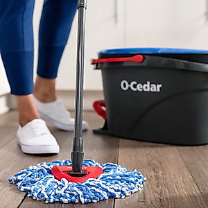 O-Cedar EasyWring RinseClean Spin Mop Microfiber Refill, 1-Pack, Blue