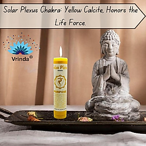 Vrinda® 7 Chakra Scented Candle, 7" - Aromatherapy Candle Set for Meditation, Yoga, and Relaxation - Hand-Poured with Natural Essential Oils (Red)