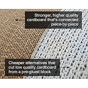 PetFusion Ultimate Cat Scratcher Lounge, Reversible Infinity Scratcher in Multiple Colors. Made from Recycled Corrugated Cardboard, Durable & Long Lasting