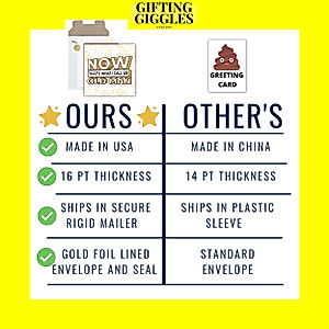 GIFTING GIGGLES Funny Birthday Card for Men – for him | Great Happy Bday Gift for Boyfriend, Husband, Brother, Dad, Best Friend, Son | 30th 40th 50th 60th 70th - Rude Joke | MADE IN USA