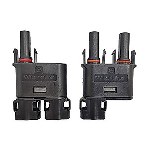 Witproton PV Solar Connector Branch Y T IP68 Waterproof 1000V 1500V Solid Copper Terminal 2 Male 1 Female and 2 Female 1 Male (2to1 Branch Connector)