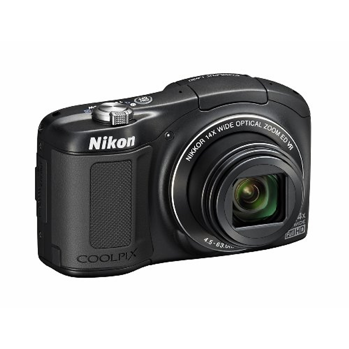 Nikon COOLPIX L620 18.1 MP CMOS Digital Camera with 14x Zoom Lens and Full 1080p HD Video (Black) (OLD MODEL)