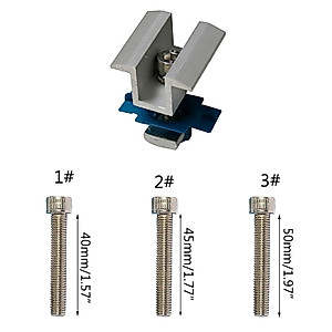 10Pcs Solar Panel Clamps 30/35/40mm Solar Panel Bracket Aluminium Mounting Accessories Aluminum Solar Clamp