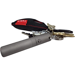 Valtcan Toothpick Holder Titanium Full Metal Portable Canister Keychain Pocket Caddy EDC Fob Design 1Oz Lightweight for Matches battery and Airtight Waterproof for Flavored Toothpicks