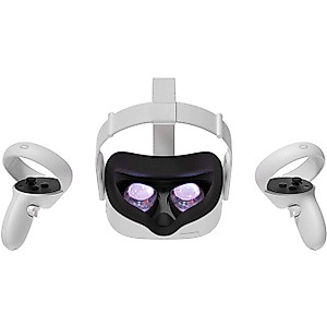 Oculus Quest 2 — 64GB Video — Advanced All-in-One Virtual Reality Headset with 3D Cinematic Sound, White — for Family Holiday VR Gaming Entertainment — 16 Feet USB Type-C Link Cable