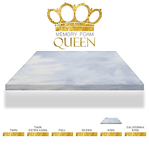 MFQ - Gel Memory Foam Mattress Topper King Size Bed Pad - Made in The USA - 2 Inch Gel Mattress Topper King Size for Extra Padding - Extra Soft and Comfy Gel Infused Toppers