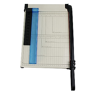 TEXALAN(R) 12-Inch Guillotine Paper Trimmer - Durable Metal & ABS, 12 Sheet Capacity with Magnetic Clamp & Guide