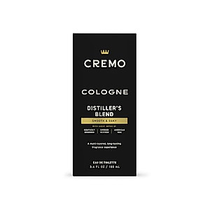 Cremo Cologne for Men - Distillers Blend Mens Cologne Spray - A Combination of Kentucky Bourbon, Smoked Vetiver and American Oak, Fragrances For Men, 3.4 Fl Oz
