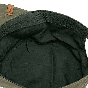 REDSHARKS Short Brim Cadet Caps for Men Cool Cadet Hats for Women Ponytail Army Olive Green