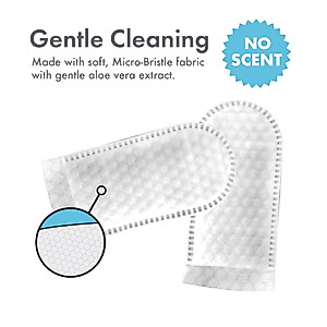 Petkin Fingertip Eye Wipes for Dogs and Cats, 50 Finger Wipes - Slip-On, Snug Fit, Micro-Bristle Fabric - Cleans Eye Area, Dirt and Tear Stains - Convenient, Ideal for Home and Travel - No Scent