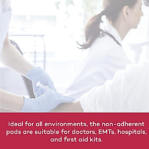 Dealmed Sterile Non-Adherent 3" x 4" Gauze Pads – 100 Count (1 Pack) Non-Adhesive Wound Dressing, Highly Absorbent, Non-Stick, Individually Wrapped for Extra Protection (Box of 100)