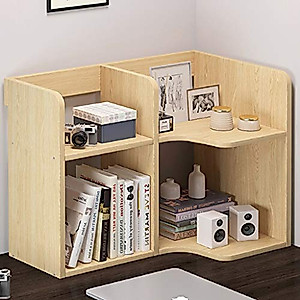 FHDGH Wooden Bookshelf Simple Bookcase Table Shelf Student Creative Cabinet Desktop Bookshelf