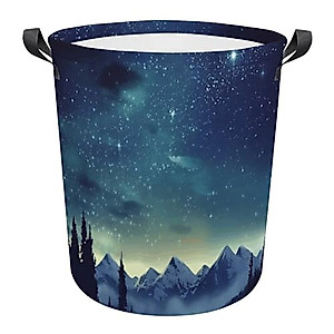 Laundry Hamper Celestial Night Sky Freestanding Laundry Basket Thickened Waterproof Collapsible Clothes Hamper Storage for Clothes Toys Dorm And Family