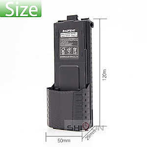 BAOFENG BF-F8HP Battery BL-5 Extended 3800mAh Enlarge Capacity Li-ion Replacement for GMRS Ham Radio UV-5R Series (Red)