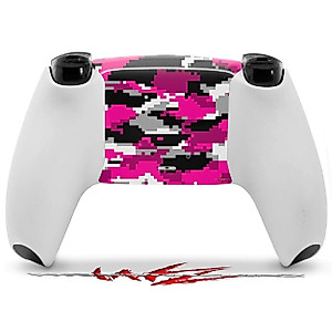 WraptorSkinz Skin Wrap compatible with Sony PS5 DualSense Controller WraptorCamo Digital Camo Hot Pink (CONTROLLER NOT INCLUDED)