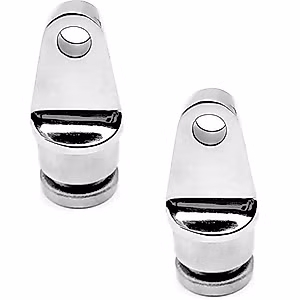 Amadget 2PCS Stainless Steel Boat Bimini Top Fitting Round Inside Eye End Hardware for O.D. 7/8”Tube