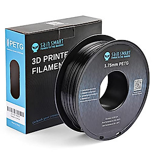 SainSmart PRO-3 Tangle-Free Premium 1.75mm PETG 3D Printer Filament, Black PETG, 2.2 LBS (1KG) Spool, Dimensional Accuracy +/- 0.02mm