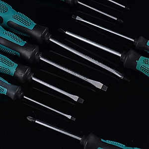 ZRSJ Screwdriver Set, 9pcs Phillips Slotted Screwdriver Set Magnetic Head Repair Tool Kit Manual Repair Tool (Size : Nine-Piece Set)