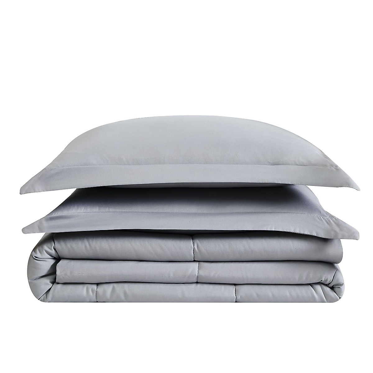 London Fog Garment Washed Solid Comforter Set Grey Microfiber 2-Piece Twin XL Comforter Set, Solid Themed, Adult and Teen, Oeko-TEX Certified