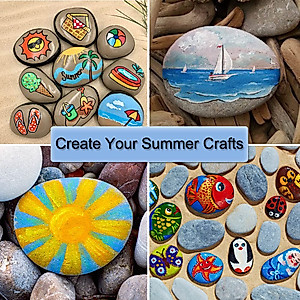 DECORKEY 24PCS River Rocks for Painting, DIY & Smooth Kindness, Rocks for Arts, Naturally Stone, 2-3inches 5.5 Pounds Perfect for Kids Party,Crafts, and Decoration