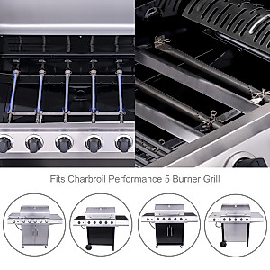 463448021 Grill Replacement Parts Heat Tent Burners for Charbroil Performance Grill Parts 5 Burner 463449021 463451022 463455021 463450022 G327-2100-W1 Heat Shield G325-0002-W1 Burner Tube Replacement