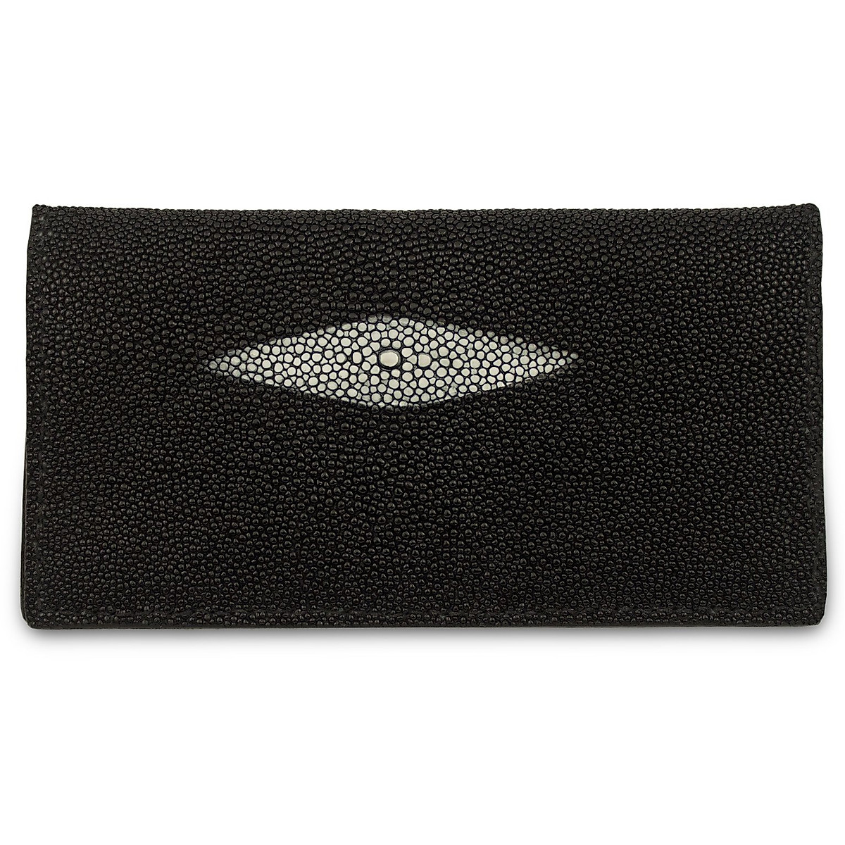 Yoder Leather Company Stingray Checkbook Wallet (Black)