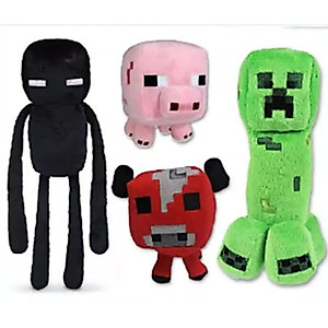 XSLWAN Creeper Plush Toys ，Baby Pig，Baby Mooshroom Plushand Enderman Plush Toys Game Plush Stuffed Toys for GIF