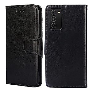 Compatible with Samsung Galaxy A03S Wallet Case,Flip Folio Book PU Leather Phone case Shockproof Cover Women Men for Samsung Galaxy A03S US Version (Black)