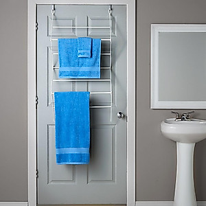 Over the Door Towel Rack - Laundry Room Drying Racl - White