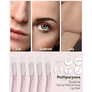 Dermaplane Razor for Women Face, 15 Pcs Microblade Eyebrow Razors, Multipurpose Dermaplaning Tool for Face, Face shavers for Women and Men (Pink)