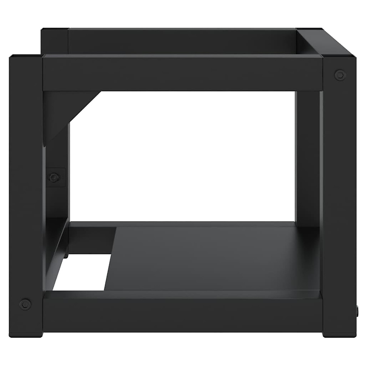 GROSERY Bathroom Fixtures Wall-Mounted Bathroom Washbasin Frame Black 15.7" x 15" x 12.2" Iron,Wall Mounted Washbasin Frame Durable Powder Coated Iron Bathroom Storage Solution with Ample Space