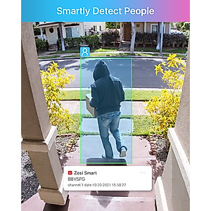 ZOSI 5MP 8CH PoE Security Camera System with Audio,H.265+ 5MP 8 Channel NVR with 2TB HDD,8pcs Weatherproof PoE IP Cameras Outdoor Indoor,Human Detection,100ft Night Vision,for Home 24-7 Recording