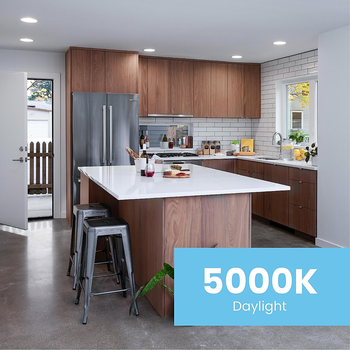 Feit Electric BR30 LED Light Bulbs, 100W Equivalent, Dimmable, E26 Standard Base, 80 CRI, 1400 Lumens, 5000K Daylight, 120V, 10 Years Lifetime, Damp Rated, 6 Pack, 100BR30DM85010KLED/6